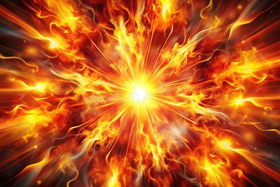 Exploding Fireball in Space Stock Illustration - Illustration of motion ...
