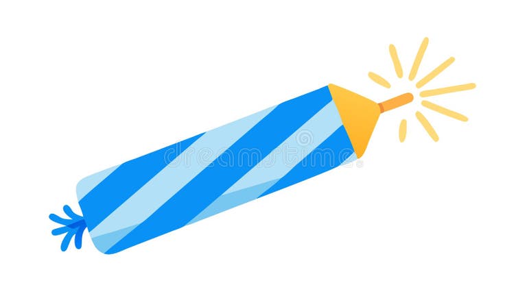 Exploding Firecracker, Celebration and Festive Fireworks, Vector Design ...