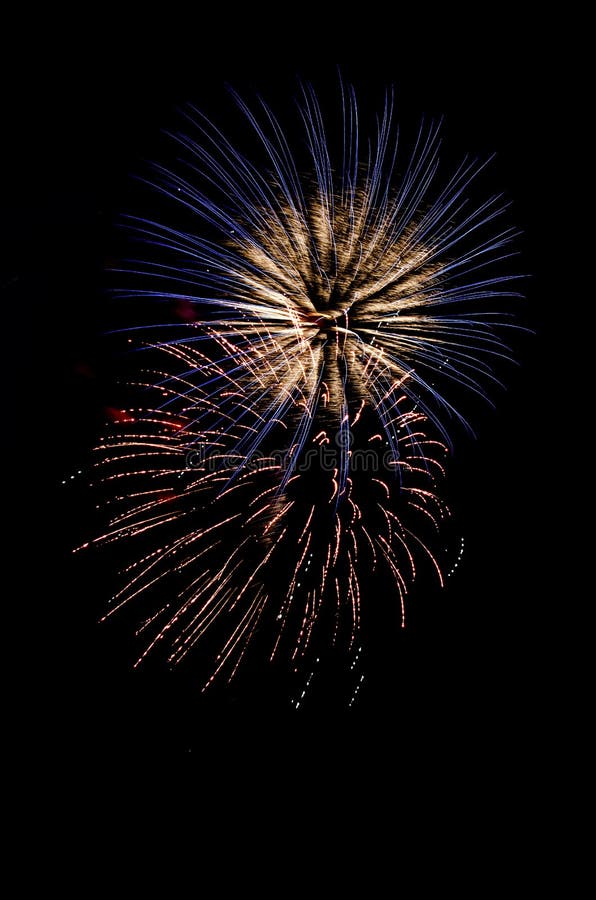 Exploding Fireworks in the Night Sky Stock Image - Image of exploding ...