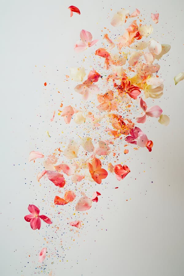 Exploding Flower Petals stock illustration. Illustration of celebration ...