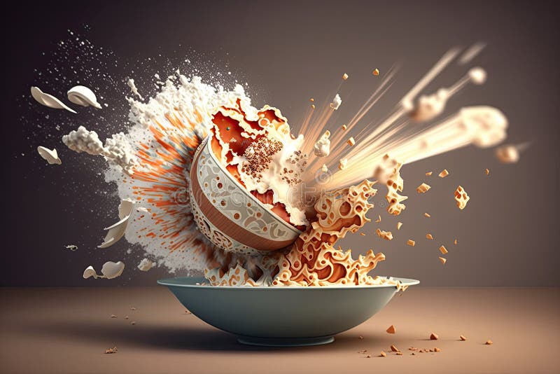 Exploding Food Illustration Stock Illustration - Illustration of ...