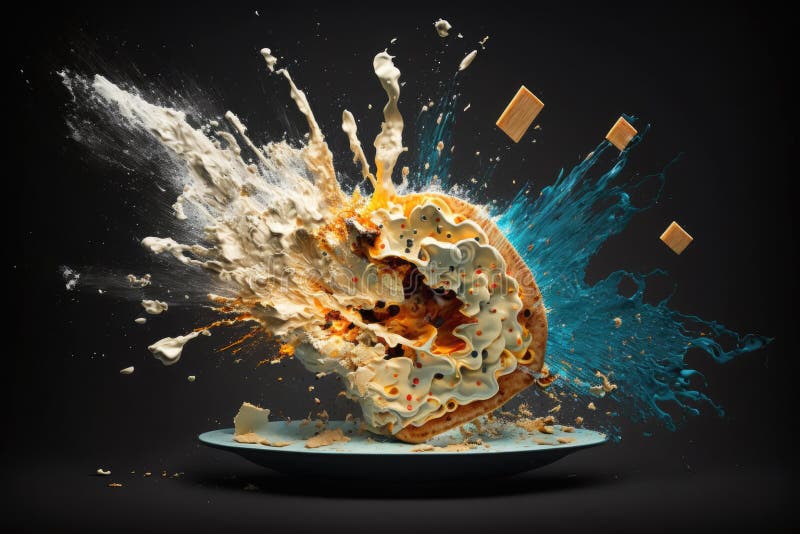 Exploding Food Illustration Stock Illustration - Illustration of ...