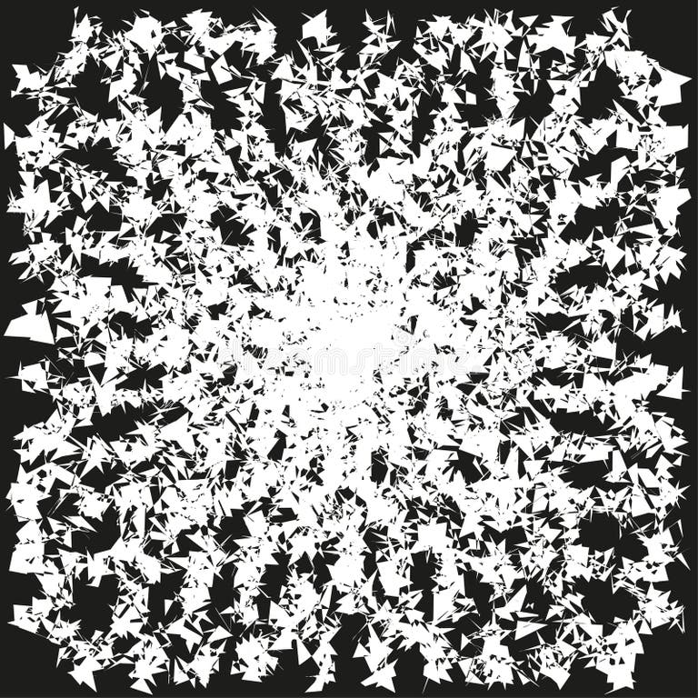 Exploding Fragments Pattern. Chaotic Shattered Shapes. Abstract Dynamic Background. Vector ...