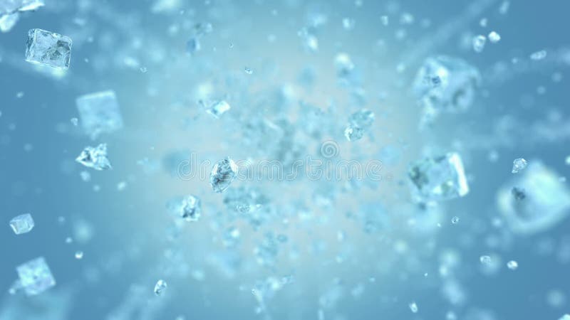 Cube Explosion. Burst of Boxes. Box Shape Particle Blast. Alpha Channel ...