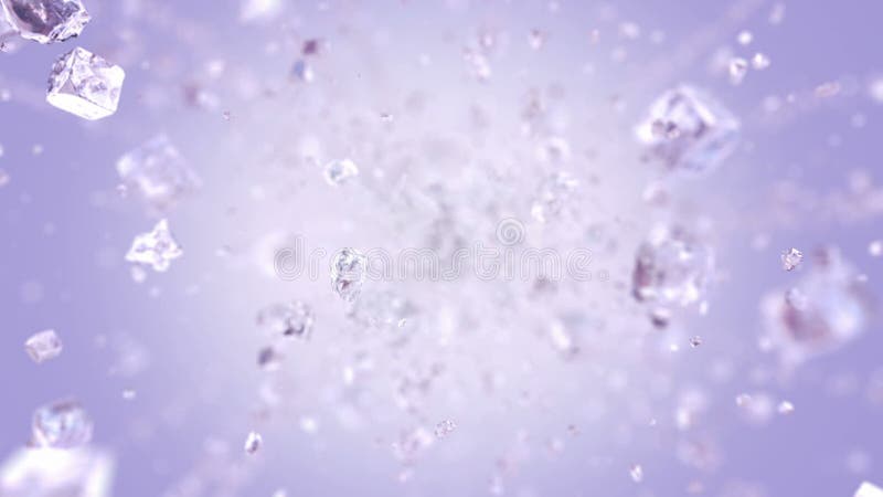 Exploding frosted ice cube stock footage. Video of fridge - 156371594