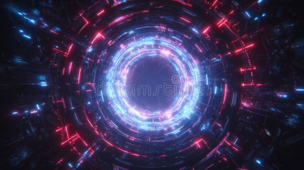 Exploding Futuristic Core with Fiery Energy Burst Stock Photo - Image ...