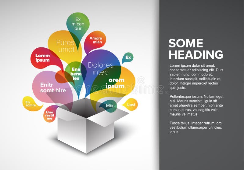 Exploding gift box stock vector. Illustration of happiness - 24045425