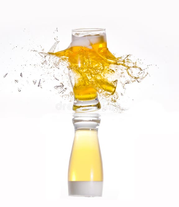 Exploding glass of beer stock image. Image of container - 20036905