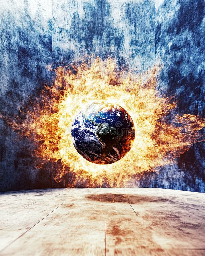 Exploding Globe Earth Creates a Stunning Display of Fire and Energy in ...