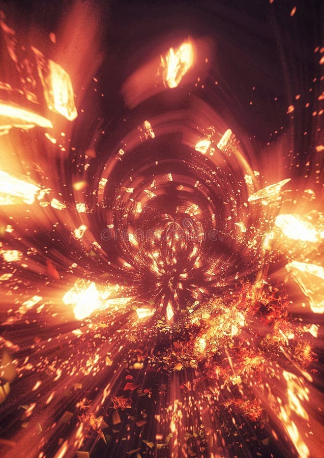 Exploding Golden Rays Abstract Background Stock Illustration ...