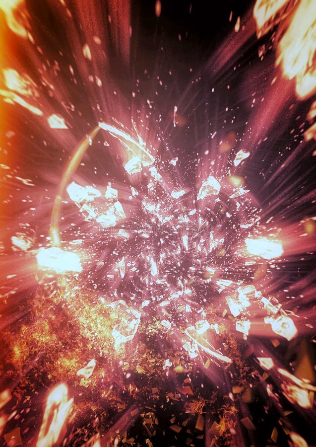 Exploding Golden Rays Abstract Background Stock Illustration ...