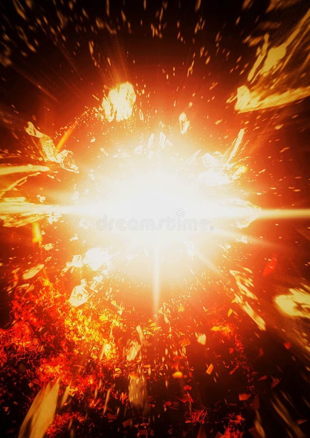 Exploding Golden Rays Abstract Background Stock Illustration ...