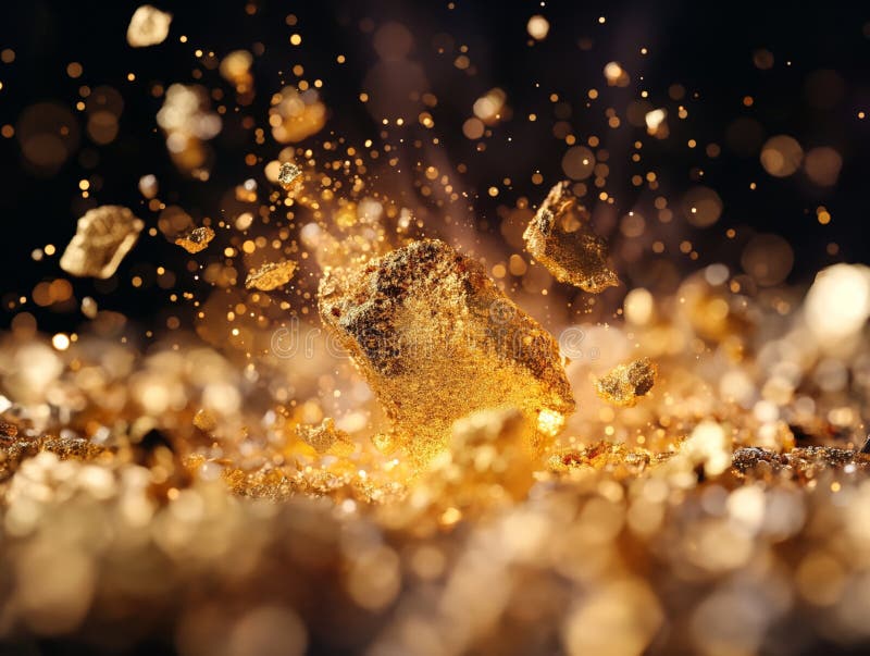 Exploding Golden Rock stock photo. Image of dynamic - 310912720