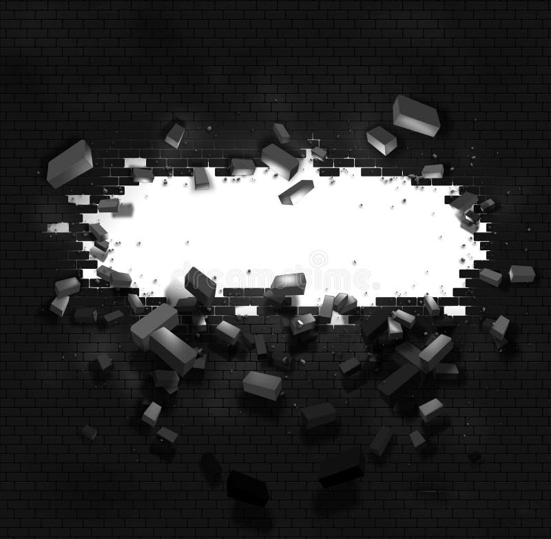 Exploding Graffiti Wall stock illustration. Illustration of beautiful ...