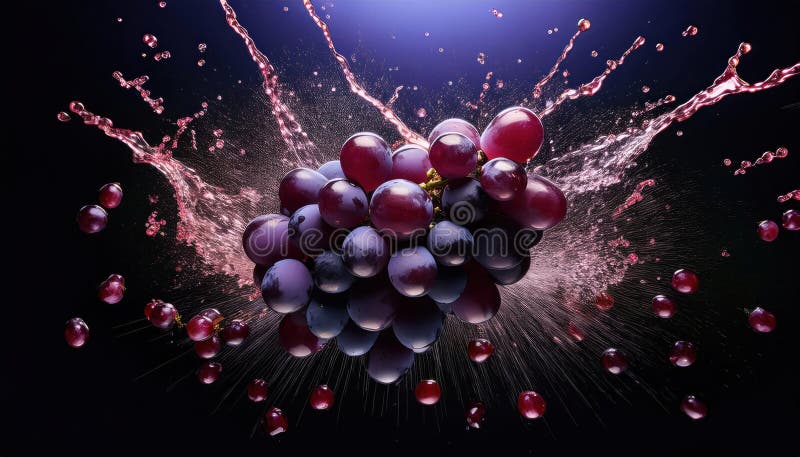 Exploding Grapes – Fireworks of Juice and Fruit in Mid-Air Stock ...