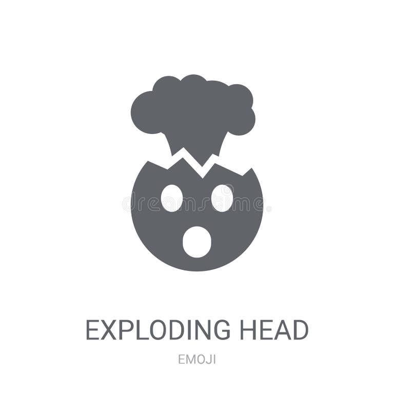Exploding Head Emoji Icon. Trendy Exploding Head Emoji Logo Concept on ...