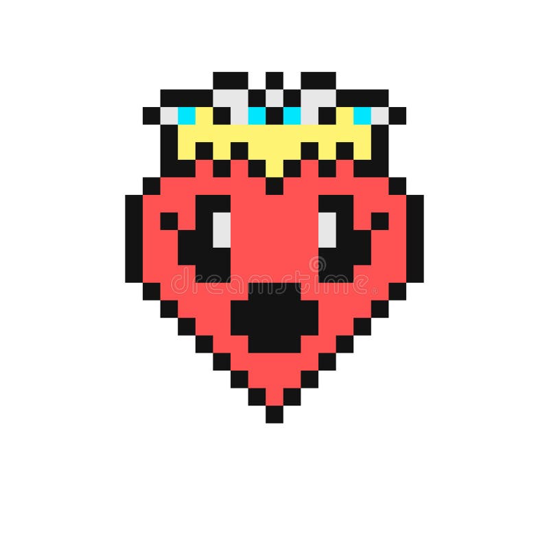 Exploding Head Emoji Illustration. Pixel Style Emoji Represents Shock ...