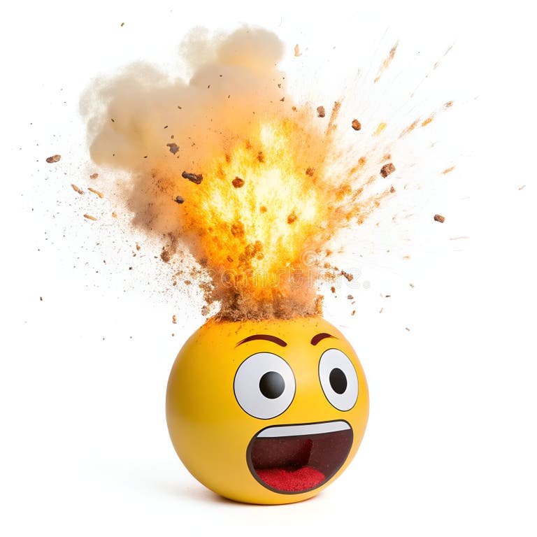 Exploding Head Emoj stock illustration. Illustration of exploding ...