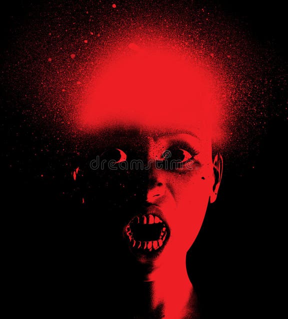 Exploding Head stock illustration. Illustration of scary - 30574978