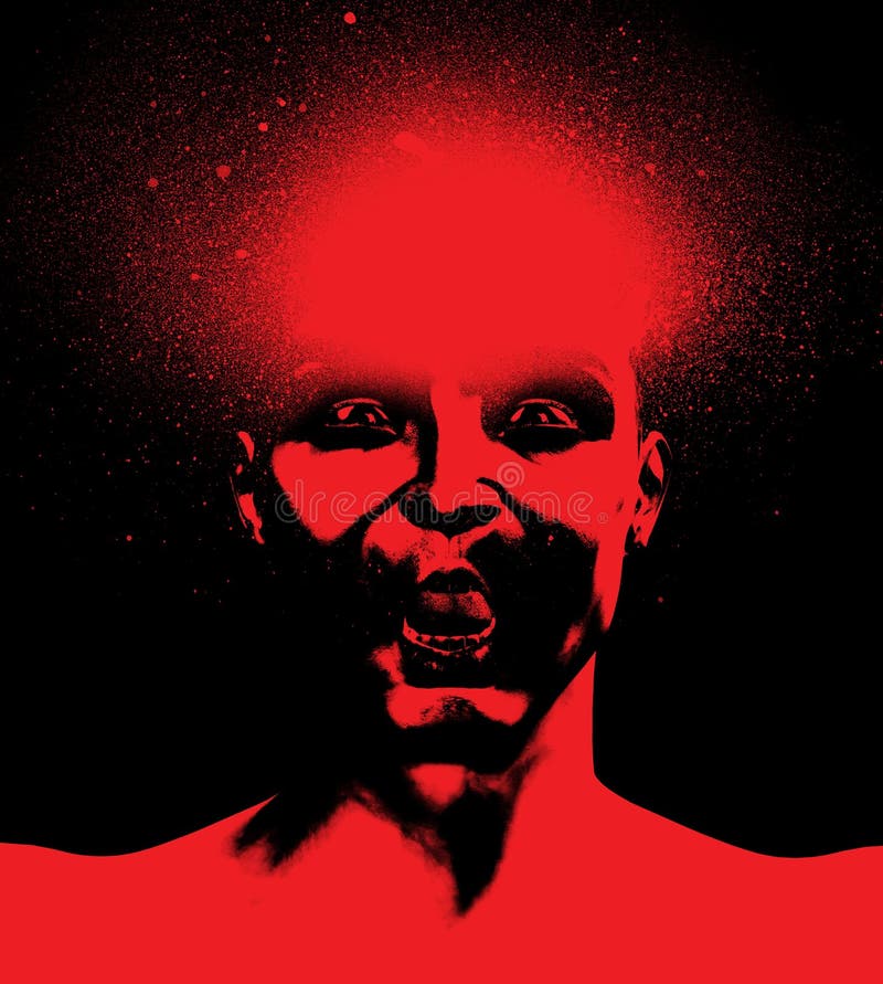 Exploding Head stock illustration. Illustration of spray - 30575022