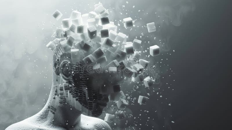 Exploding Head Sculpture Made of Sugar, Depicting Mental Effects of ...