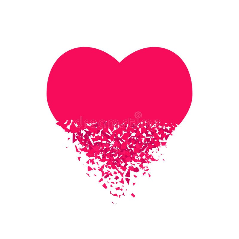 Exploding heart stock illustration. Illustration of burning - 8346381