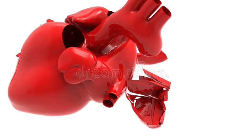 Exploding Heart of Gold 3D Animation Stock Footage - Video of concept ...