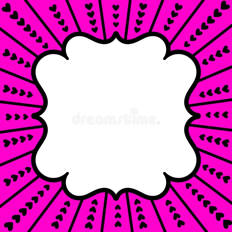 Exploding Hearts Valentines Day Card Stock Illustration - Illustration ...