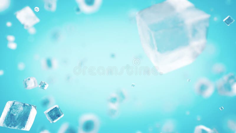 Exploding ice cubes in 4K stock footage. Video of closeup - 187199734