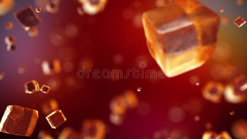 Exploding ice cubes in 4K stock footage. Video of closeup - 187199734