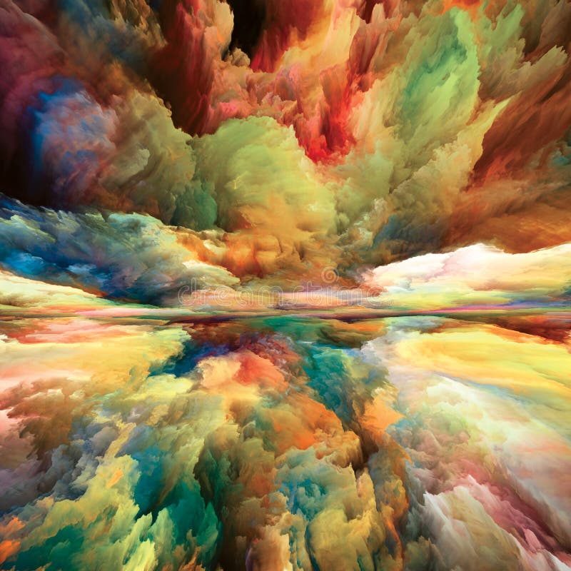 Exploding Inner Spectrum stock illustration. Illustration of paint ...