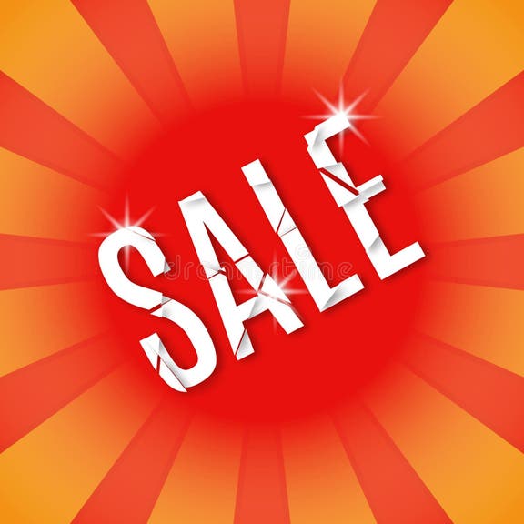 Exploding Inscription Sale. Stock Vector - Illustration of offer ...