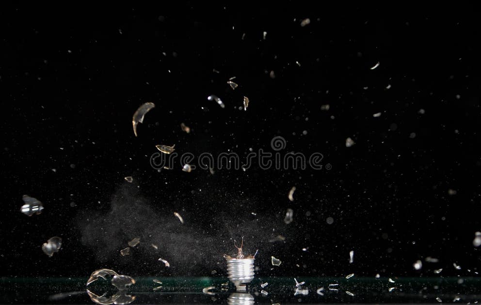 Exploding lamp bulb stock image. Image of broken, explode - 5579901