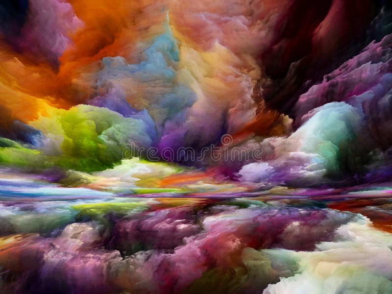 Exploding Land and Sky stock illustration. Illustration of abstract ...
