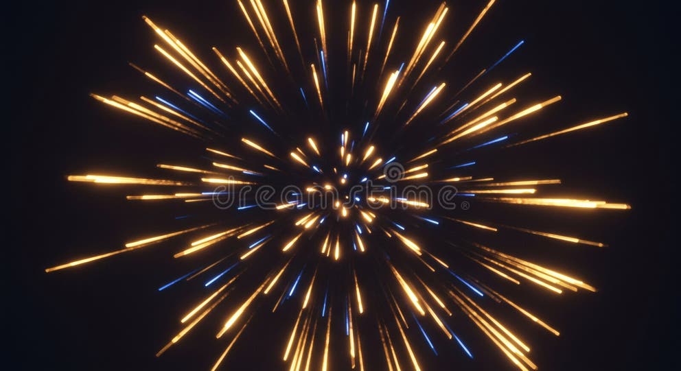 Exploding Light Beams Animation on Black Background for Visual Effect ...