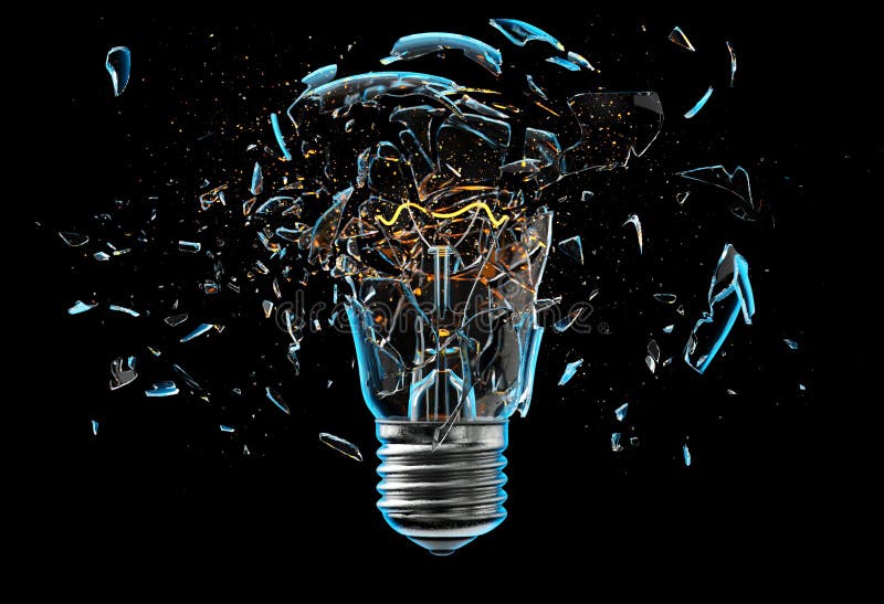 Light Bulb Exploding Stock Illustrations – 425 Light Bulb Exploding ...
