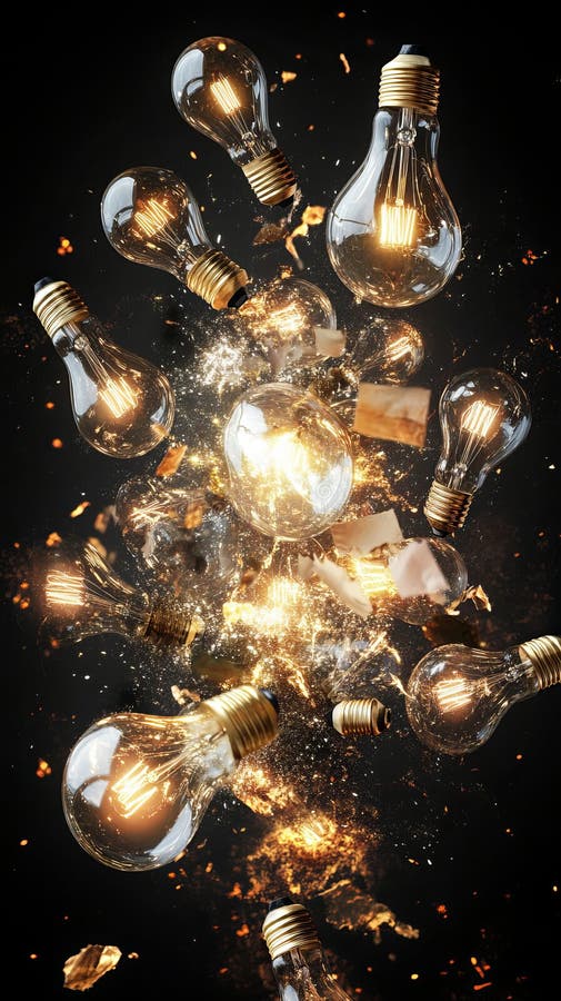 Exploding Light Bulbs Capturing Dynamic Energy and Creativity in a ...