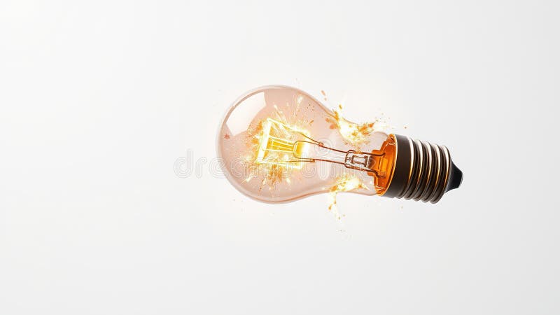 Exploding Lightbulb a Visual Symphony of Innovation and Breakthrough ...