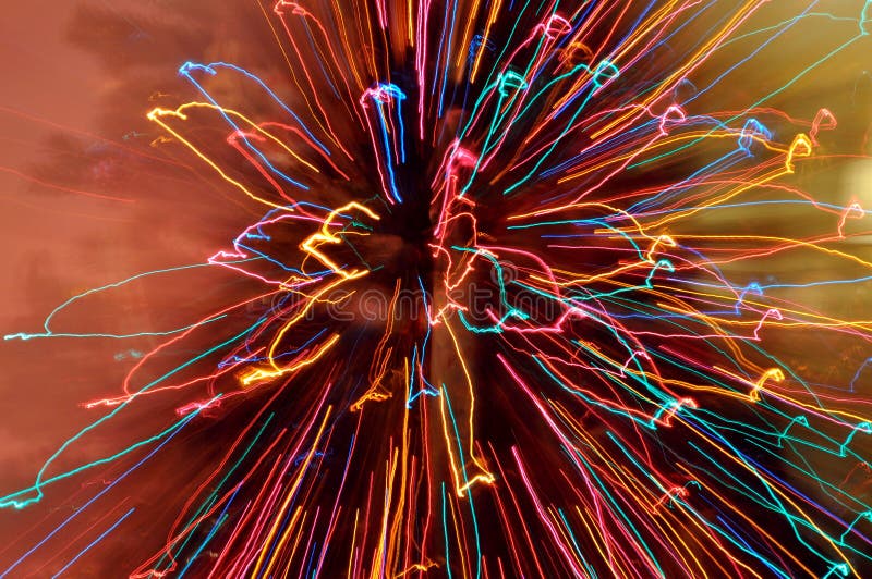 Bright Lights Explode in a Psychedelic Burst of Color Stock Photo ...