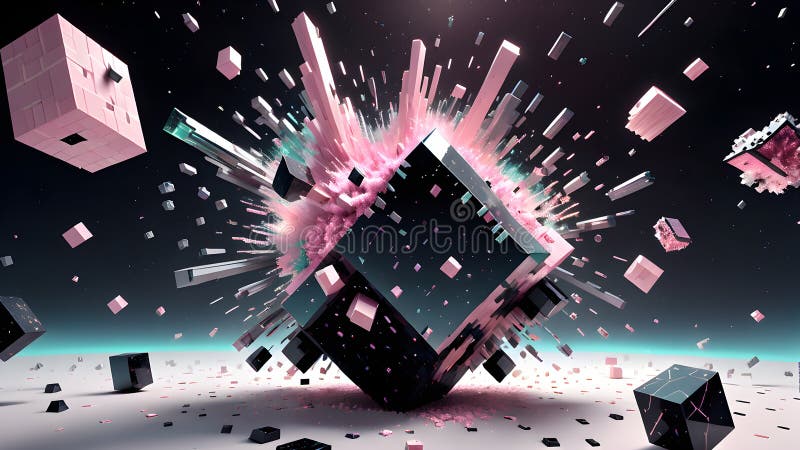 Exploding Minecraft Colorful Cubes Minecraft Blocks Minecraft Textures And Cubes Minecraft