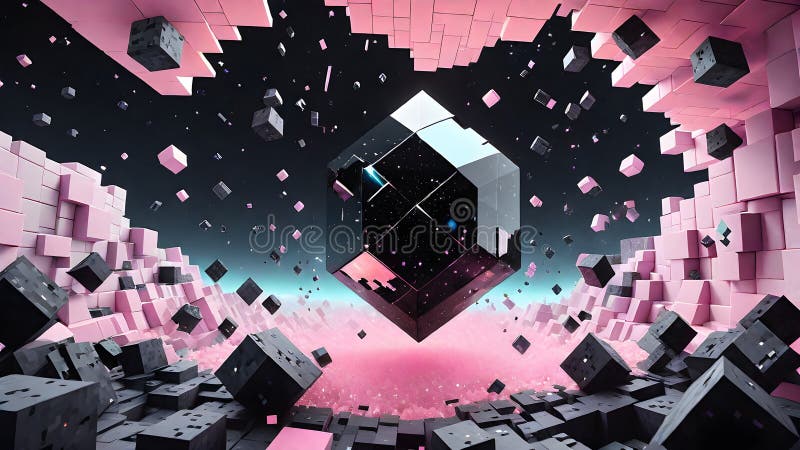 Exploding Minecraft Colorful Cubes. Minecraft Blocks. Minecraft ...