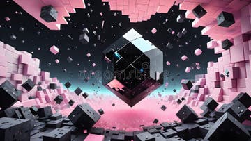 Exploding Minecraft Colorful Cubes. Minecraft Blocks. Minecraft ...