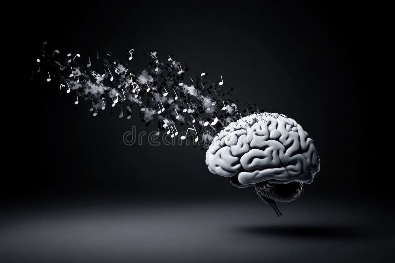 Exploding Musical Notes from Human Brain in Creative Conceptual Artwork ...