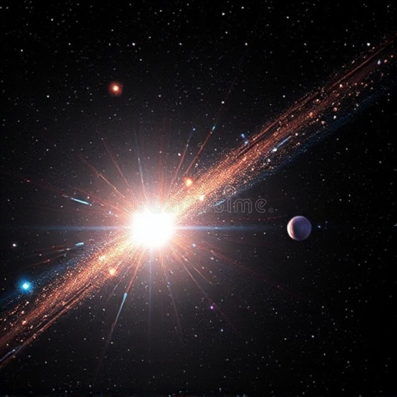 Exploding Neutron Star in Deep Space with Radiant Energy Burst Stock ...