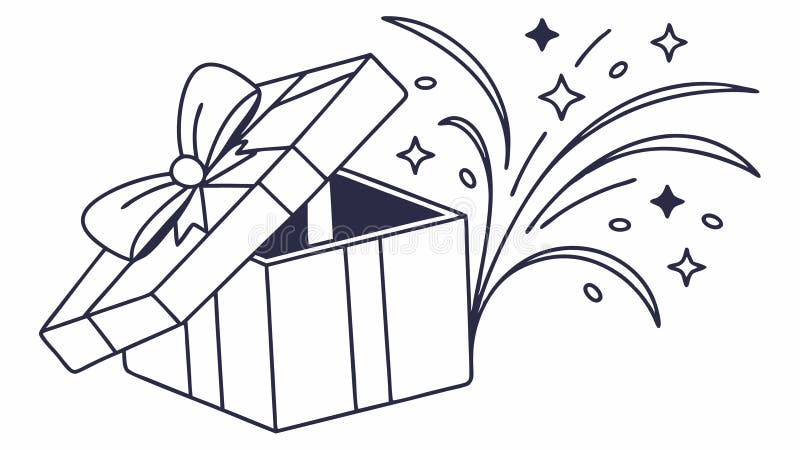 Exploding Open Gift Box with Sparkles Celebration Vector, Vector Design ...