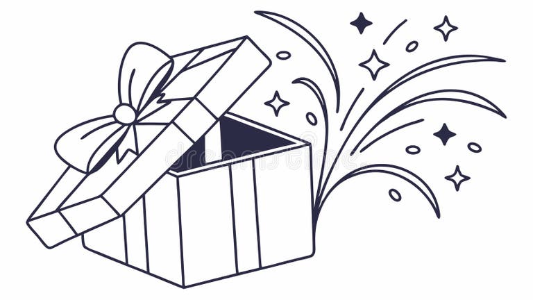 Exploding Open Gift Box with Sparkles Celebration Vector, Vector Design ...