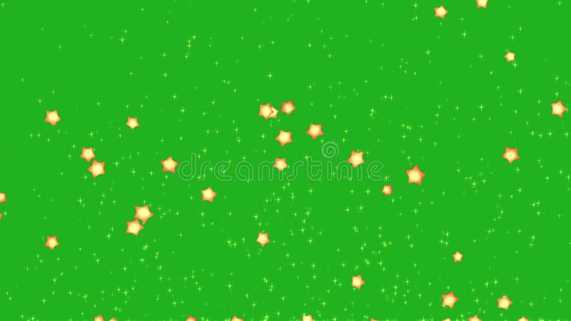 Exploding Orange Stars and Sparkles on a Green Screen Background Stock ...