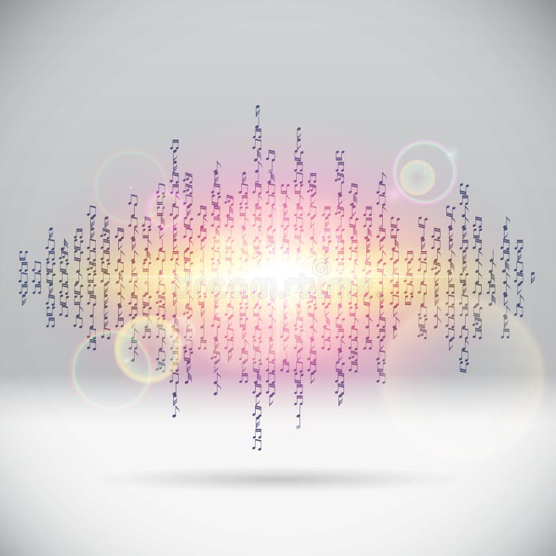 Exploding Party Music Wave Made of Notes Stock Vector - Illustration of ...