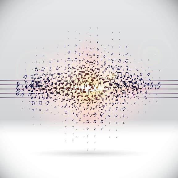 Exploding Party Music Wave Made of Notes Stock Vector - Illustration of ...