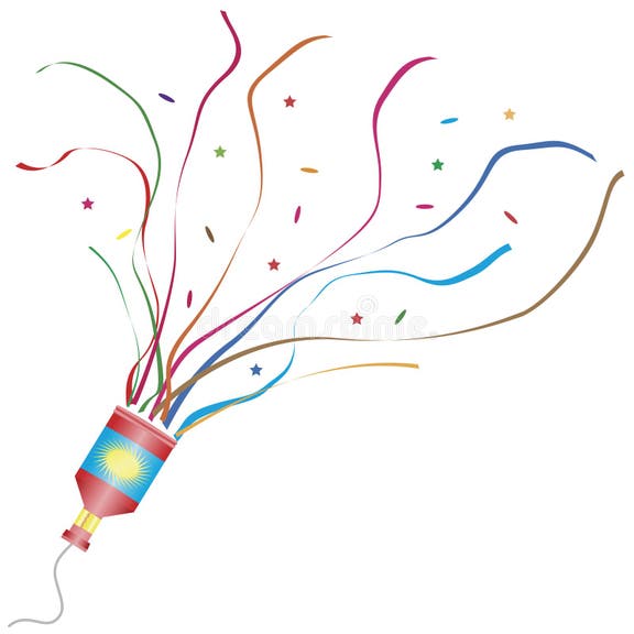 Exploding party popper stock vector. Illustration of stars - 6929327